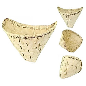 CProduct Sticky Rice Steamer Basket Bamboo Large (Quickly Steaming Style) - Thai Lao & Asian Cookware (Basket Only)
