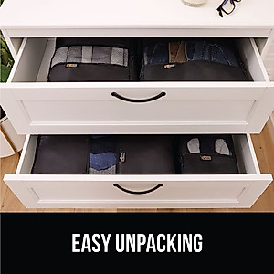 GORILLA GRIP Packing Cubes, Travel Essentials for Suitcase, Mesh Organizer Bags for Clothes Toiletries Shoes and Laundry, Luggage and Carry On Airplane Accessories, Traveling Must Haves, 3 Set Black