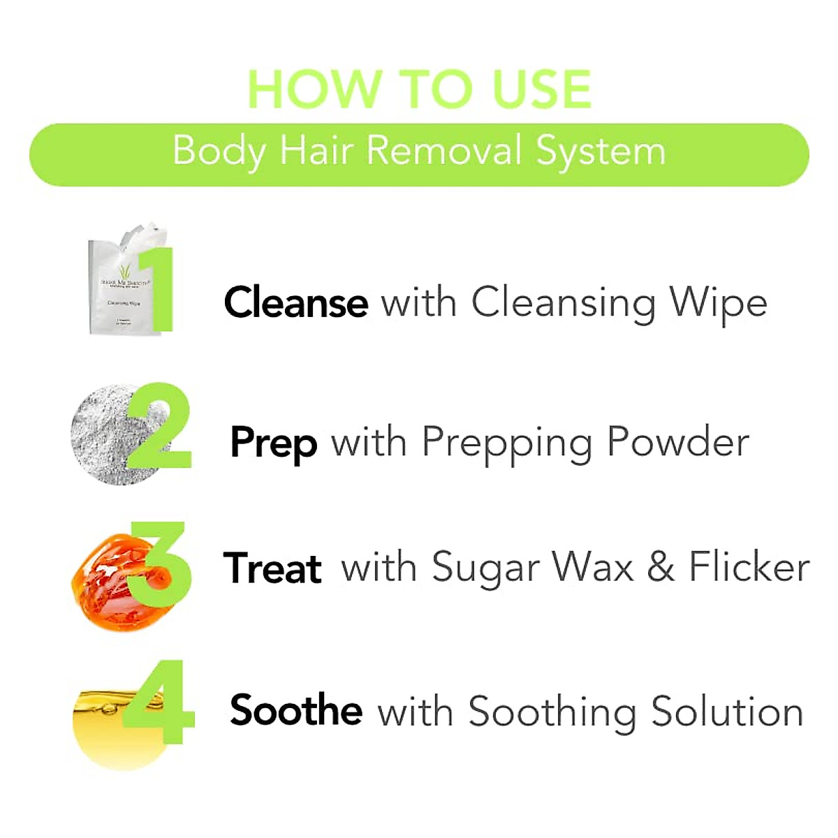 Sugar Me Smooth Body Sugar Wax Kit – Gentle On Skin And Less Painful Hair Removal In A Simple System, No Strips, No Heat, Water Soluble All-Natural Solution For All Skin & Hair Types