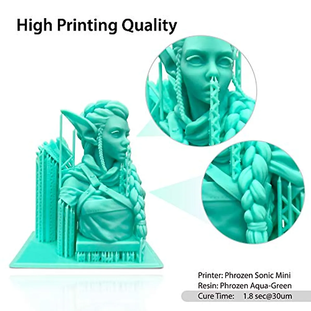 phrozen Sonic Mini LCD Resin 3D Printer, Matrix LED UV Light Tech, Monochrome/Mono LCD Screen, Longer Working Hours, for Jewelry-Making and Miniatures (Sonic Mini)