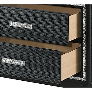 Acme Furniture Haiden Nightstand, Weathered Black Finish