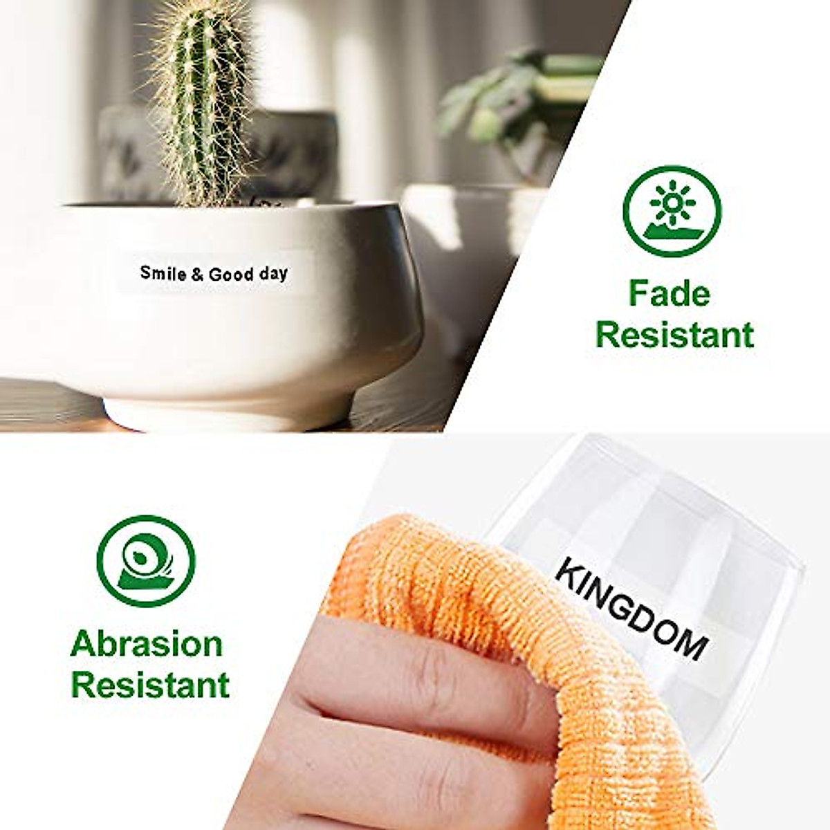 Label Maker Clear Tape Compatible for Brother P-touch TZE-131 Tape, 1/2" (0.47") Laminated Black on Clear TZe131 Brother Label Maker Tape Fits PT-D210 PTH110 PTD220 PTD410 PTD400, 26.2 Feet (8M), 4-PK