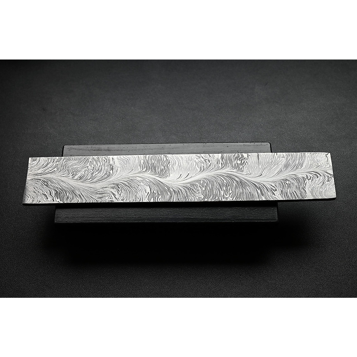 Forged Factory Damascus Steel Billet for Knife Making, Snake Pattern, 12 inches