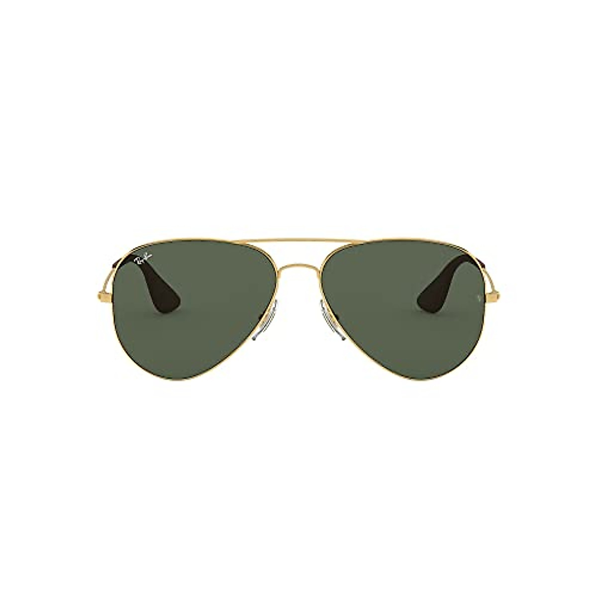 Ray-Ban RB3558 Aviator Sunglasses, Gold/Dark Green, 58 mm