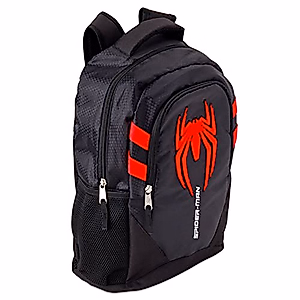 Fast Forward Spider-Man Backpack for Men Bundle - 18'' Marvel Spider-Man Backpack with 2 Compartments, Padded Shoulder Straps, and Side Pockets | Spider-Man Backpack Adult