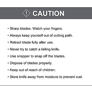 Pack of 10, DORCO Professional Quality Utility Box Cutter Knife S601 - Solid Screw-Lock Safety System Wheel Type, Large, Retractable, Built-In Snap-Off Tool, Replaceable Carbon Steel Blade - 18mm