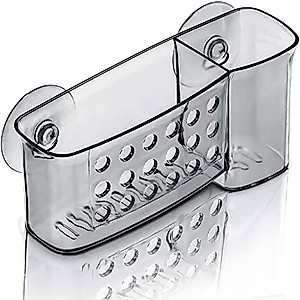 DecorRack Bath Caddy Basket with Suction Cups, Multifunctional, 6 inch Long, Clear Acrylic Plastic, Perfect Bathroom Decor, Hold Toiletries, Kitchen Accessories, Space Saving Shower Organizer (1 Pack)