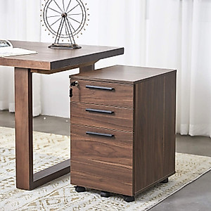 3-Drawer Office Filing Storage Cabinet, Under Desk Vertical Filing Cabinet, Lock Drawers