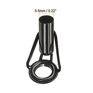 PATIKIL 5.5mm Tube Dia Fishing Rod Tips Repair Kit, 3pcs Stainless Steel Black Guide Ring for Saltwater Freshwater Fishing