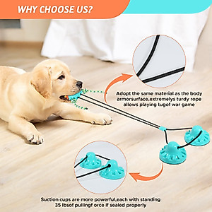 Jkzvicis Tug-A-Treat Dog Toy with Suction Cup - Durable, Interactive Treat Dispensing Chew Toy for Oral Care (Yellow/Green, Two)