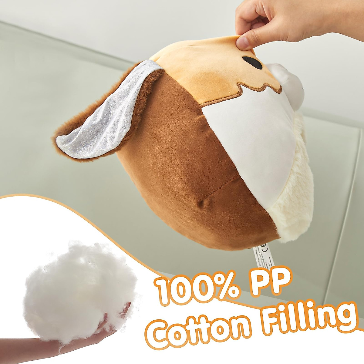 CozyWorld 10" Beagle Dog Plush Pillow Cute Beagle Stuffed Animal Soft Beagle Plush Toy Stuffed Animals Beagle Birthday Gift for Boys Girls Kids,Brown Beagle