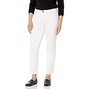 Bandolino Women's Misses Mandie Signature Fit High Rise Straight Leg Jean, White, 16 Average