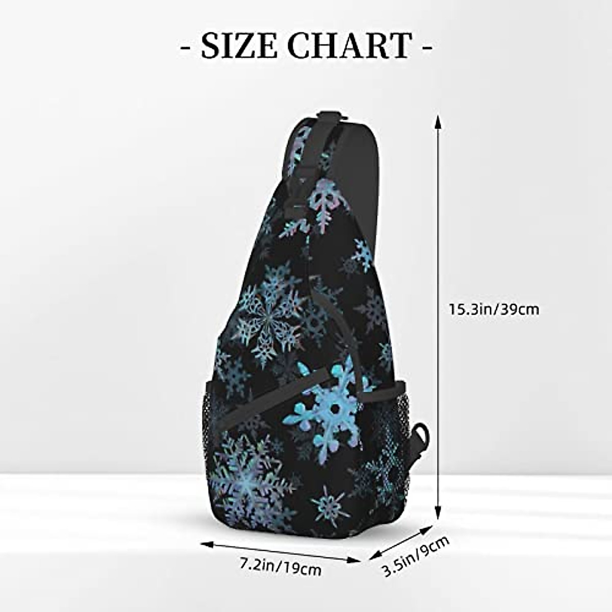 JSHXJBWR Christmas Snowflakes Chest Bags Winter Holiday Xmas Crossbody Sling Bag Travel Hiking Backpack Casual Shoulder Daypack For Women Men