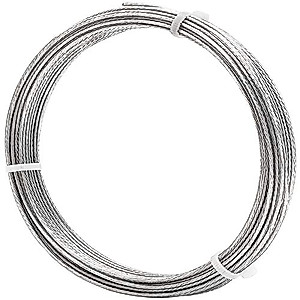Vinyl Coated Picture Hanging Wire #6 50-Feet Braided Picture Wire Heavy,Supports up to 60lbs for Photo Frame Picture,Artwork,Mirror Hanging(2mm x 15 Meters)