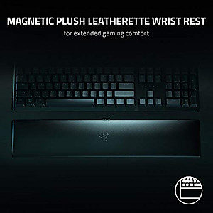 Razer Huntsman V2 Analog Gaming Keyboard: Razer Analog Optical Switches - Chroma RGB Lighting - Magnetic Plush Wrist Rest - Dedicated Media Keys & Dial - Classic Black