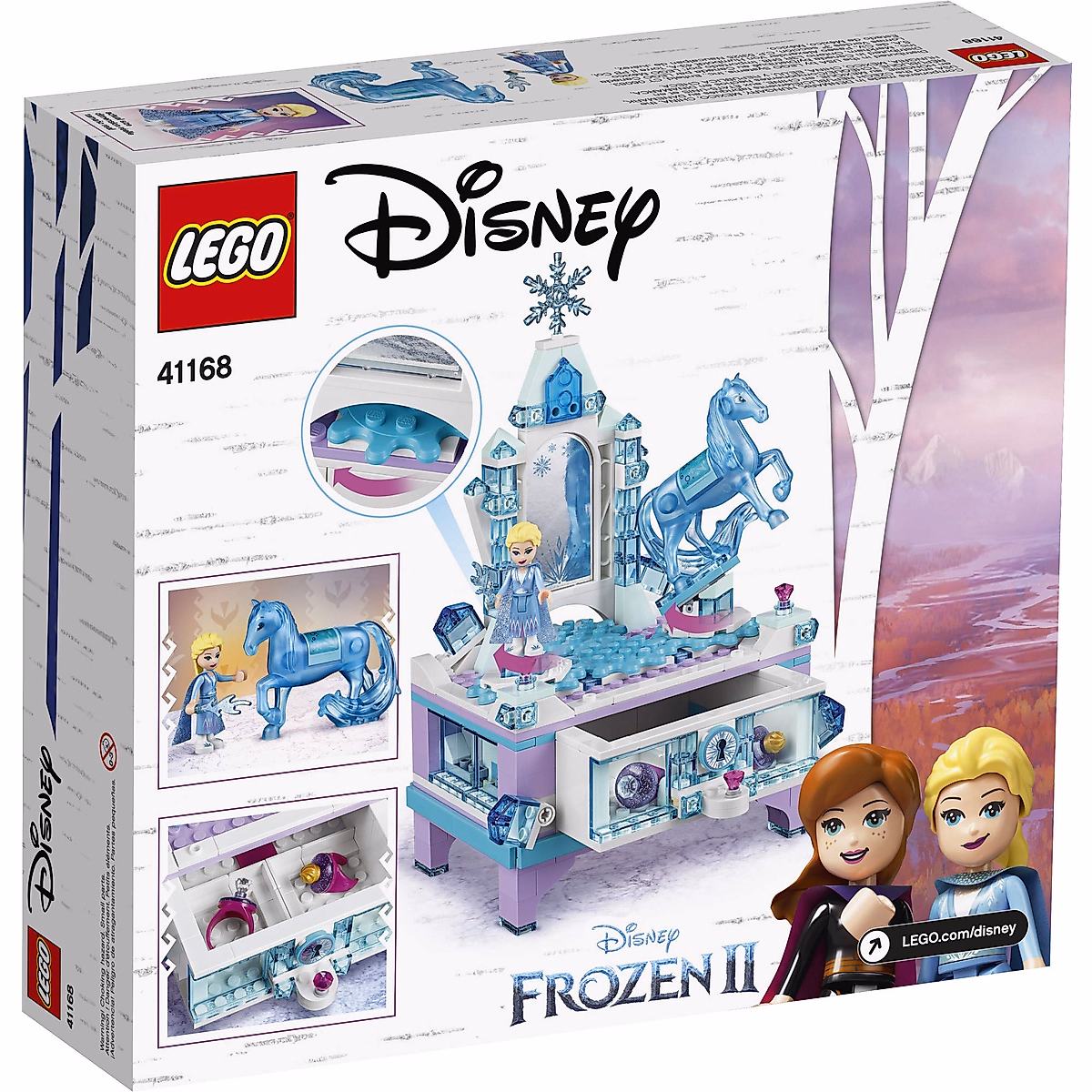 LEGO Disney Frozen 2 Elsa's Jewelry Box Creation Building Toy 41168 Make a Jewelry Storage Box with Lockable Drawer & Mirror, Collectible Disney Gift Idea with Princess Elsa Mini-Doll and Nokk Figure