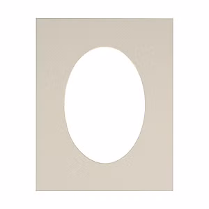 CountryArtHouse Grey Acid Free 11x14 Oval Picture Frame Mat with White Core Bevel Cut for 8x10 Pictures - Fits 11x14 Frame - Pack of 1 Matboard