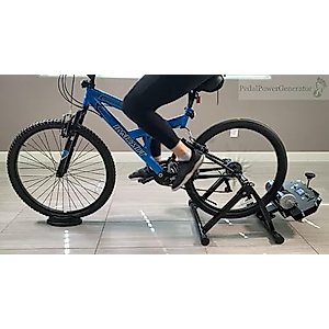 Pedal Power Bicycle Generator Emergency Backup Power System 500 Watts 12 Volts, 24 Volts, 48 Volts Direct Current Lead Acid Battery Charging System