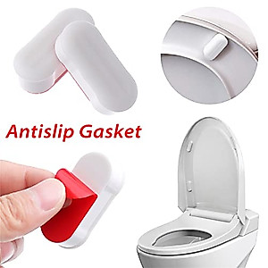 4Pcs Toilet Seat Stabalizer Antislip Gasket Set Bumper Bathroom Products Self-adhesive Increase The Height Toilet Seat Cushioning Pads