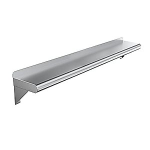 AmGood 6" X 36" Stainless Steel Wall Shelf | Metal Shelving | Garage, Laundry, Storage, Utility Room | Restaurant, Commercial Kitchen | NSF