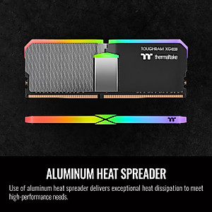 Thermaltake TOUGHRAM XG RGB DDR4 4000MHz 32GB (16GB x 2) 16.8 Million Color RGB Alexa/Razer Chroma/5V Motherboard Syncable RGB Memory R016D416GX2-4000C19A