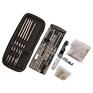 Wheeler Compact Tactical Rifle Cleaning Kit with Compact Storage Case for .22 to .30 Caliber Firearms and Maintenance