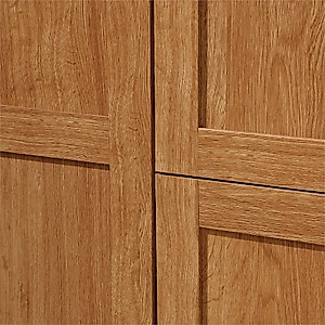 Sauder Storage Cabinet, Highland Oak Finish