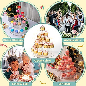 Acrylic Cupcake Stand for 24 Cupcakes Holder, Dessert Stand Premium Cupcake Display Stand Cupcake Tower Pastry Serving Display for Party Wedding Birthday