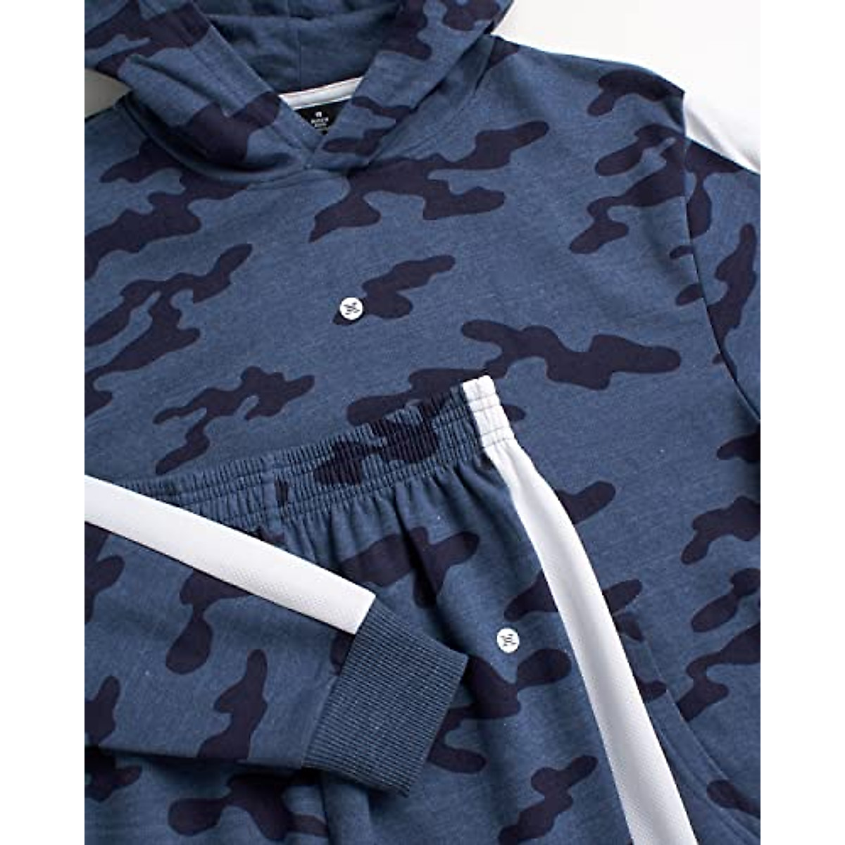 RBX Boys' Active Sweatsuit Set - 2 Piece Fleece Hoodie Sweatshirt and Jogger Sweatpants (8-12), Size 8, Navy Mesh