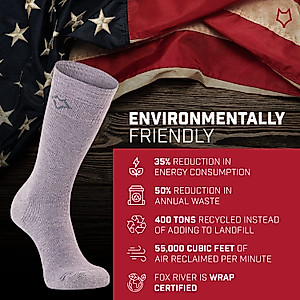 FoxRiver Womens Wick Dry Tramper Medium-weight Outdoor Crew Hiking-socks, Grey, Medium US