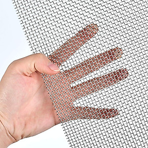 TIMESETL 3 Pcs Stainless Steel Woven Wire 8 Mesh - 12" x 8"(30x21cm) Garden Fence BBQ Wire Mesh Window Screen Mesh