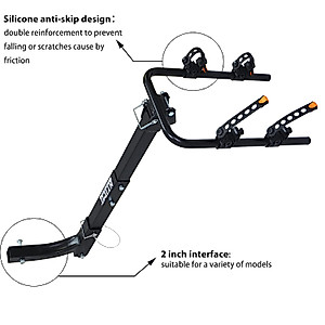 HTTMT- 2 Bike Rack Bicycle Carrier Hitch Mount w/ 2" Receiver for Car Truck SUV Transport [P/N:ET-TOOL045-A-BLACK]