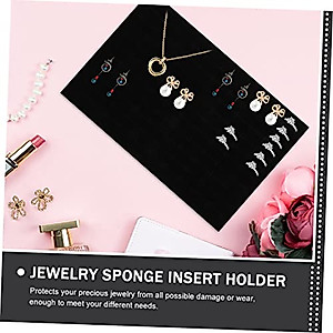 STOBAZA 6 Pcs Jewelry Box Travel Jewelry Case Display Shelves Coat Hangers Sponge Earring Tray Foam Necklace Pad Window Valance Jewelry Sponge Insert Holder Ring Display Pad Slot
