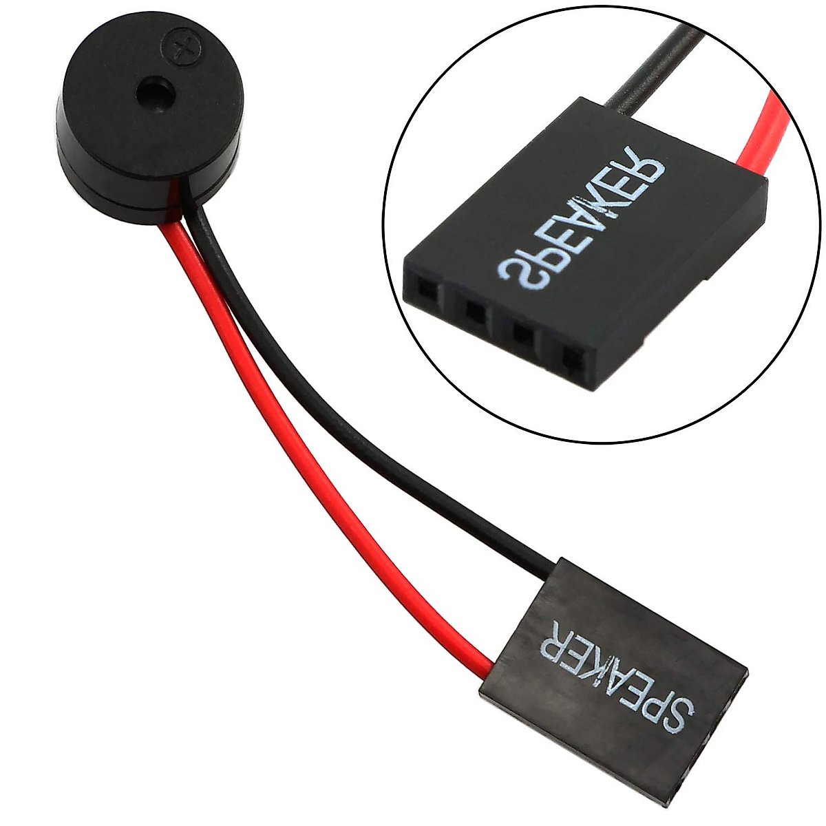 RuiLing 2-Pack PC Motherboard Mini Plug Speaker Desktop Computer Case DIY Internal BIOS Beep Alarm Buzzer