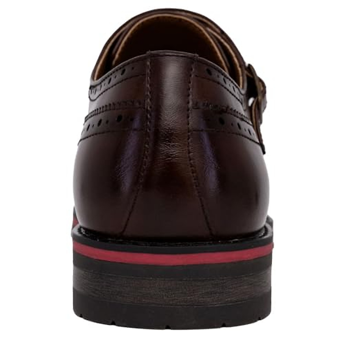 Nine West Men's Double Monk Strap Dress Shoes Oxford Shoes for Formal and Office Business Casual Durable & Comfortable-Markis-Brown-12