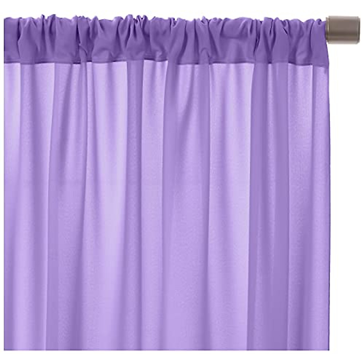AK TRADING CO. 10 feet x 10 feet Polyester Backdrop Drapes Curtains Panels with Rod Pockets - Wedding Ceremony Party Home Window Decorations - Lavender