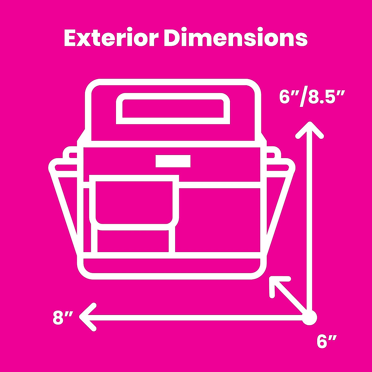 Everything Mary Craft Caddy, Geometric - Art Storage for Supplies & Crafts - Supply Organizers Tote for School Classroom, Office, and Home - Organization For Makeup & Nurses