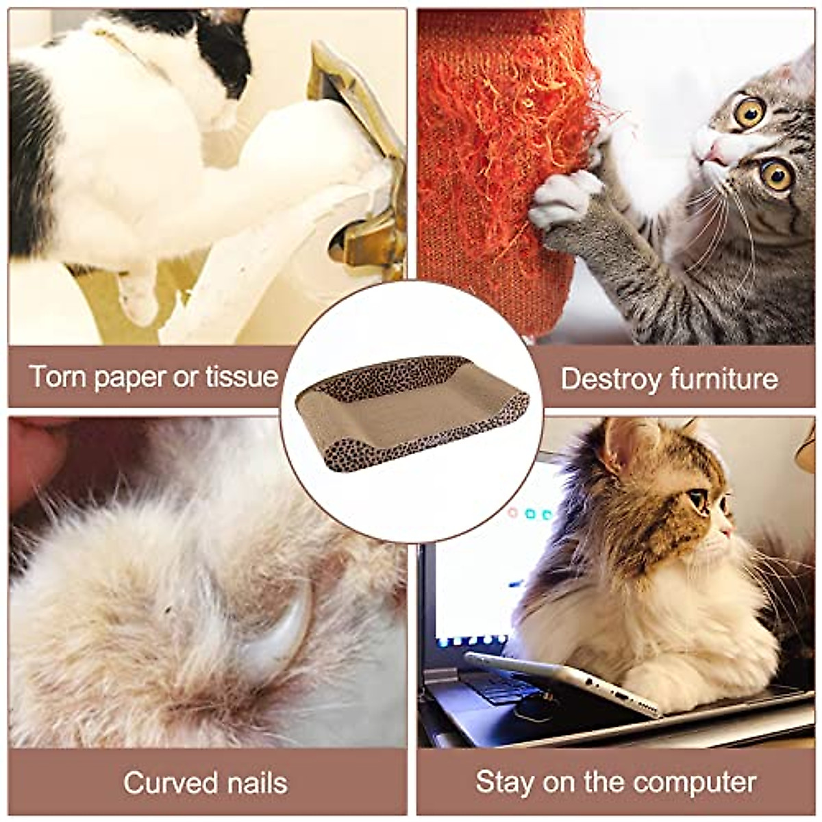 HALOVIE Extra Large Size Cat Scratcher Bed, 24 Inch Cat Scratch Pad Cardboard Sofa Scratching Board Lounge Couch for Indoor Cats