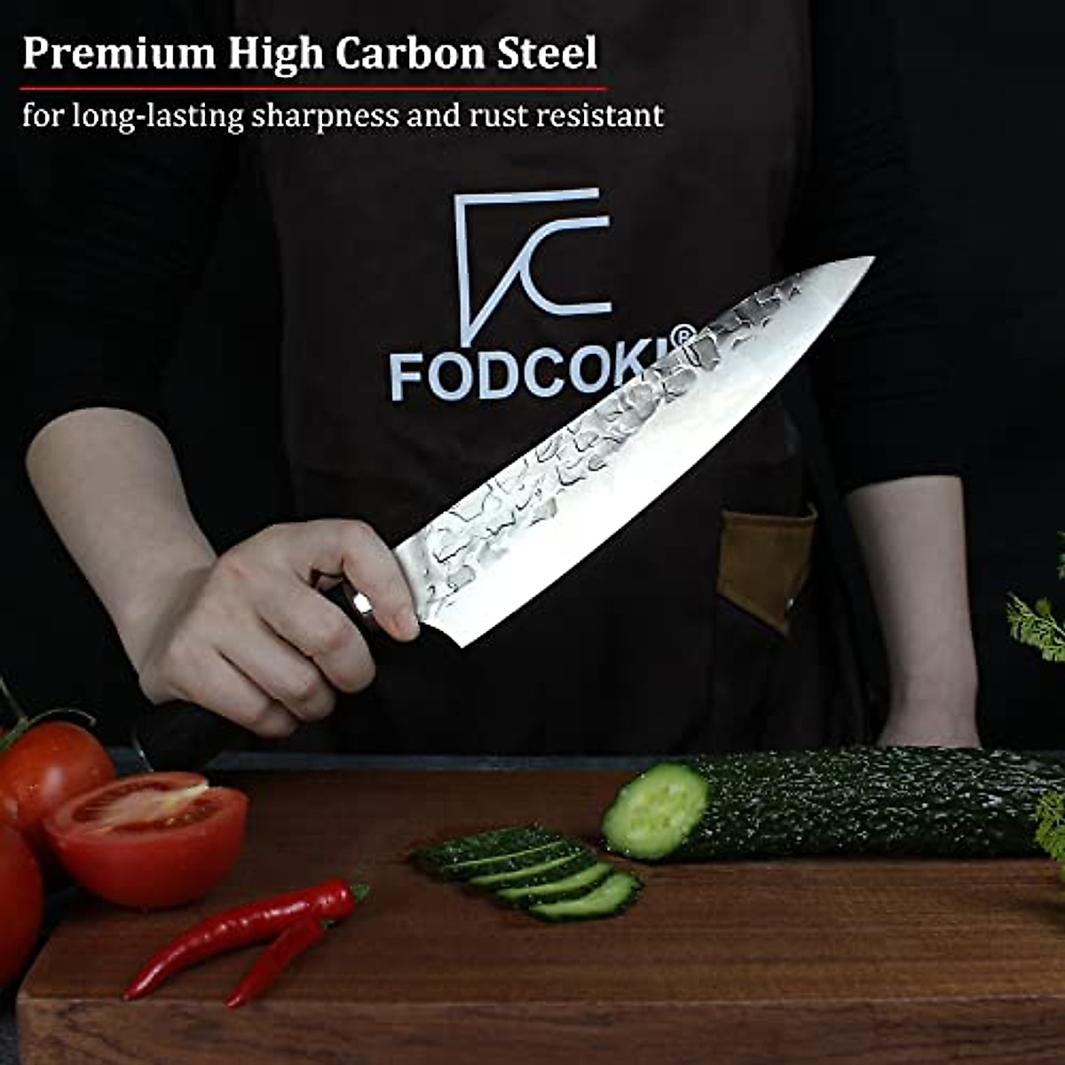 FODCOKI Receive Both-8" Chef Knife and 7" Nakiri Knife