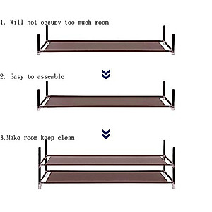 5-Tier Shoe Rack Organizer Stackable Non-woven Fabric Shoe Storage Shelf Shoe Tower