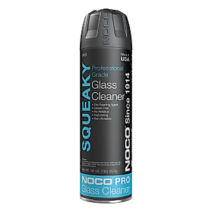 NOCO Squeaky E800 16 Oz Professional-Grade Automotive Aerosol Car Glass Cleaner Spray Can with Streak-Free Fasting Acting Foaming Action
