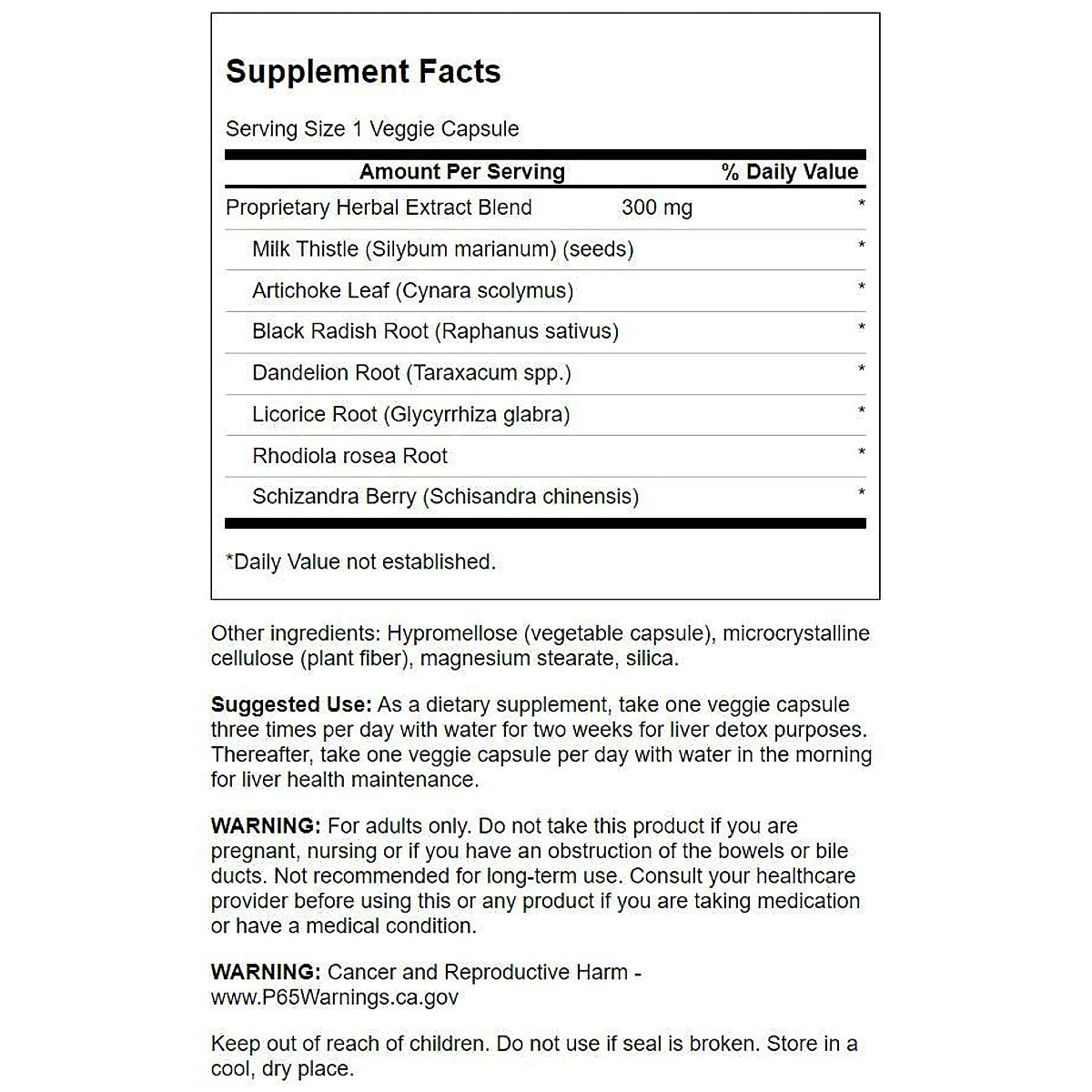 Swanson Liver Tone Liver Detox Formula 300 Milligrams 120 Veg Capsules (2 Pack)
