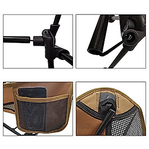 ALKISS Portable Outdoor Camping Chairs Compact Folding Chair Foldable Chair Lawn Chairs Backpack Beach Chairs for Adults Heavy Duty with Side Pockets Camp Chair Lightweight for Hiking Beach Fishing