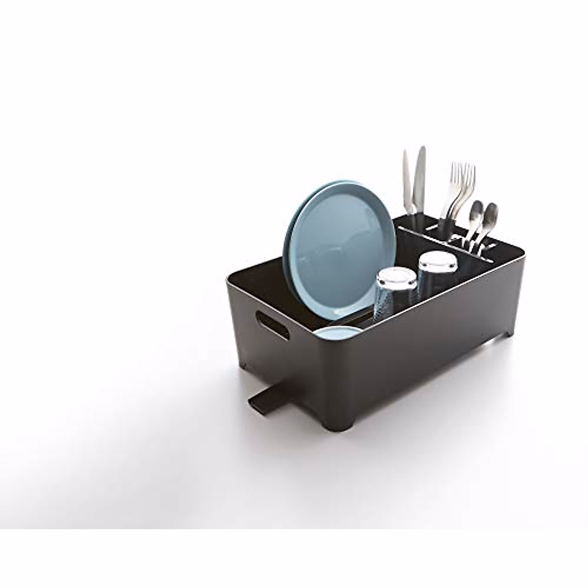 Yamazaki Home Drainer-Drying Kitchen Counters | Plastic | Dish Rack, One Size, Black