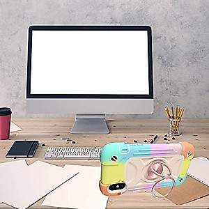 Cookiver for iPhone X/iPhone Xs Case 5.8 Inch with Ring Stand, with 2 Pack Glass Screen Protector,Heavy-Duty Shockproof Rugged Military Grade Cover with Magnetic Car Mount (Rainbow Pink)