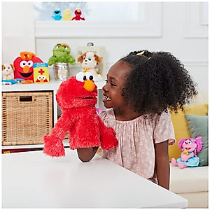 GUND Sesame Street Official Elmo Muppet Plush Hand Puppet, Premium Plush Toy for Ages 1 & Up, Red, 11”