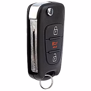 KeylessOption Keyless Entry Car Remote Flip Key Fob Ignition for Kia Soul Sportage with High Security Key Blade