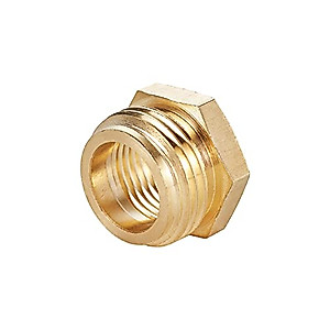 Brass Pipe to Garden Hose Fitting Connect,3/4" GHT male x 1/2" NPT Female Connector,GHT to NPT Adapter Brass Fitting,Garden Hose Adapter 3pcs