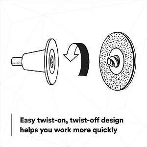 3M Green Corps Roloc Disc 36525, 40+ Grit, 2 in, Pack of 25 Heavy Duty, Quick Change Discs for Grinding, Coating Removal, Fast Cutting