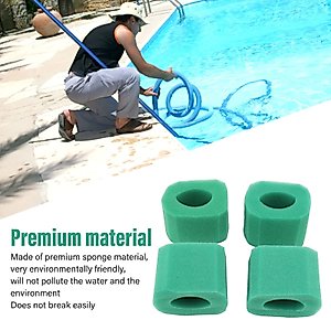 Aqur2020 4pcs Pool Filter Cartridge Sponge Pool Filter Sponge Cartridge Replacement Reusable Practical Filter Foam for Pool Pump